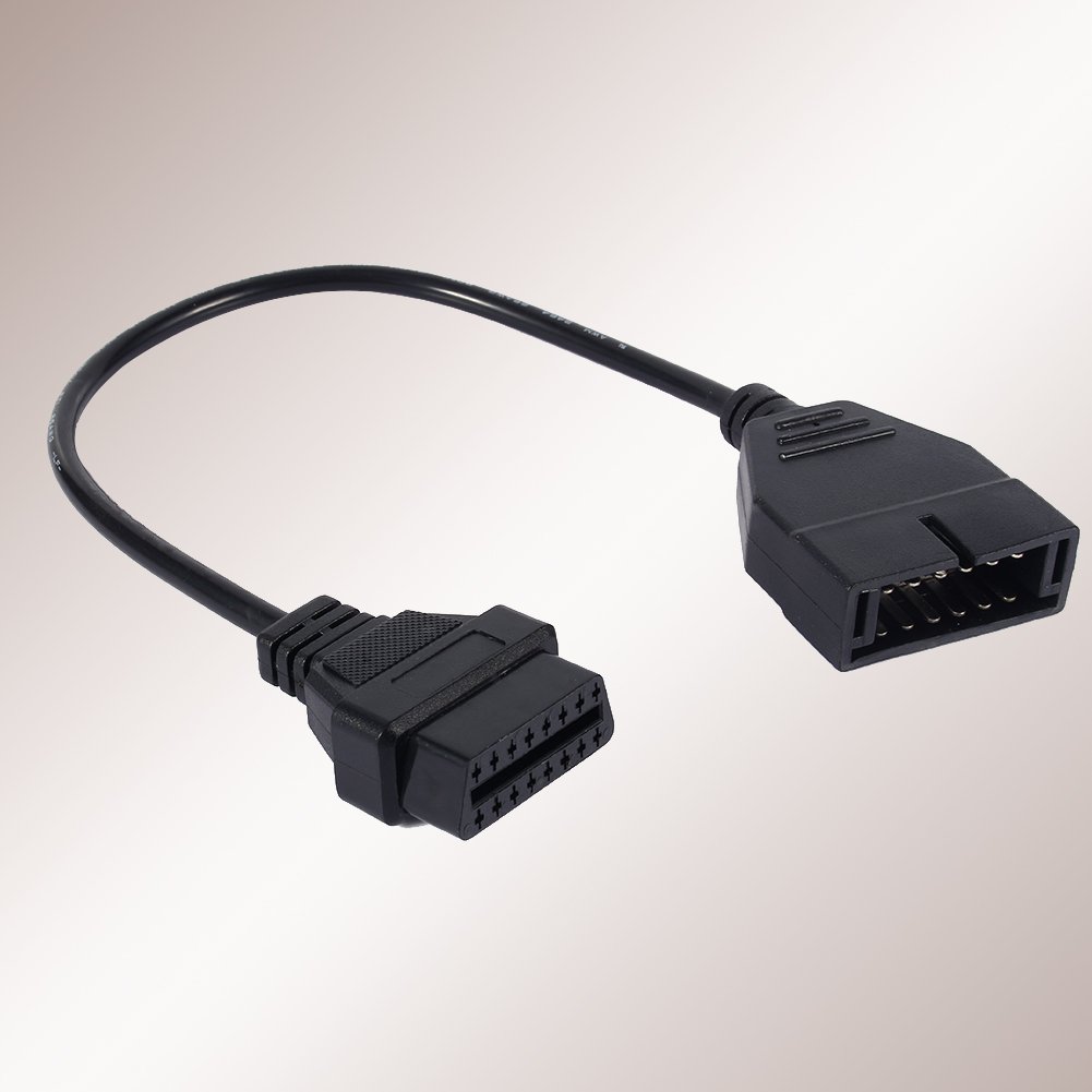 Fydun 12 Pins to 16 Pins Adapter Cable Diagnosis Adapter Scanner Cable Connector for