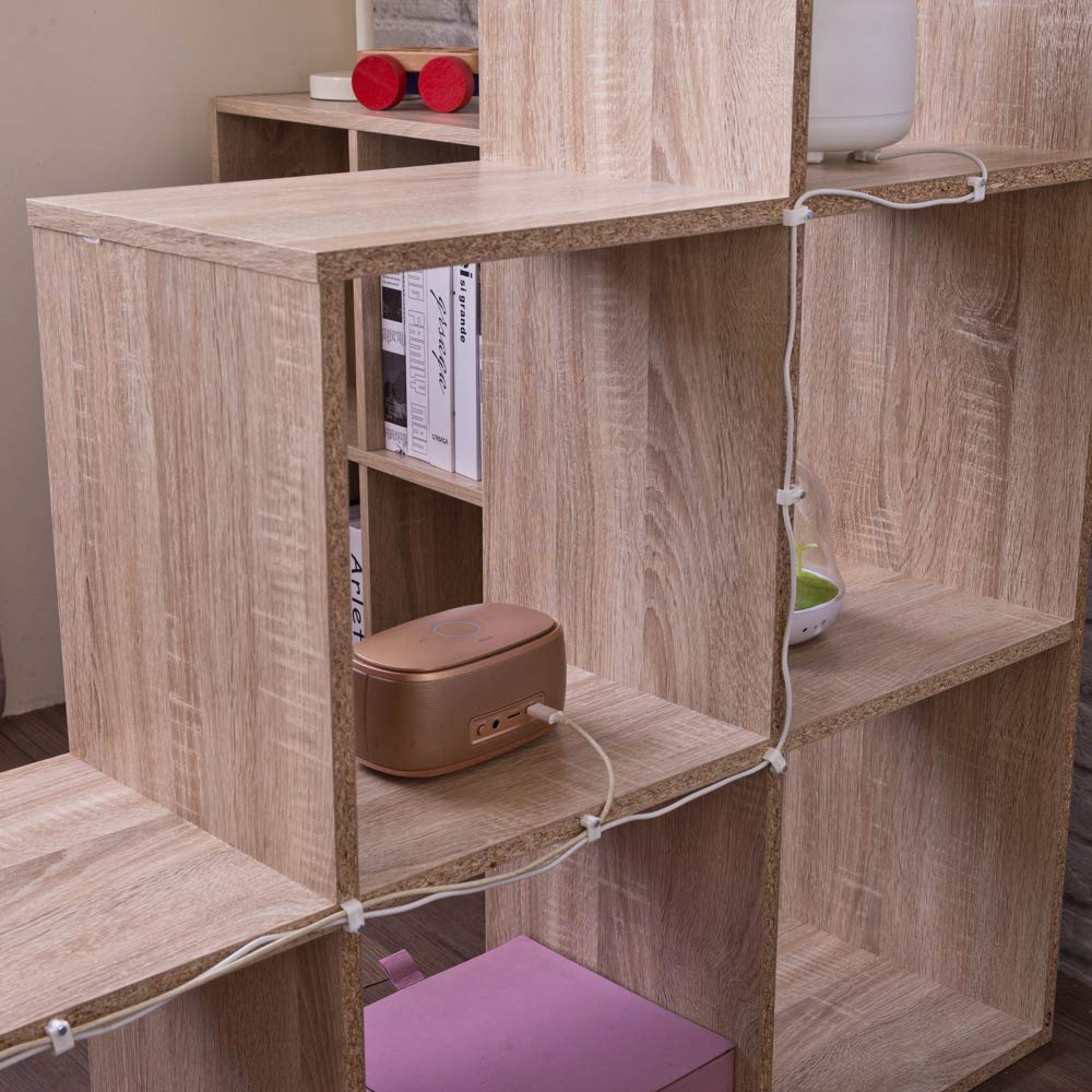 Frama Heavy Duty DIY 6 Cubes Organizer Storage Shelf Premium Laminated Ultra Thick Particle Board Closet Cabinet Bookshelf, Sonoma Oak