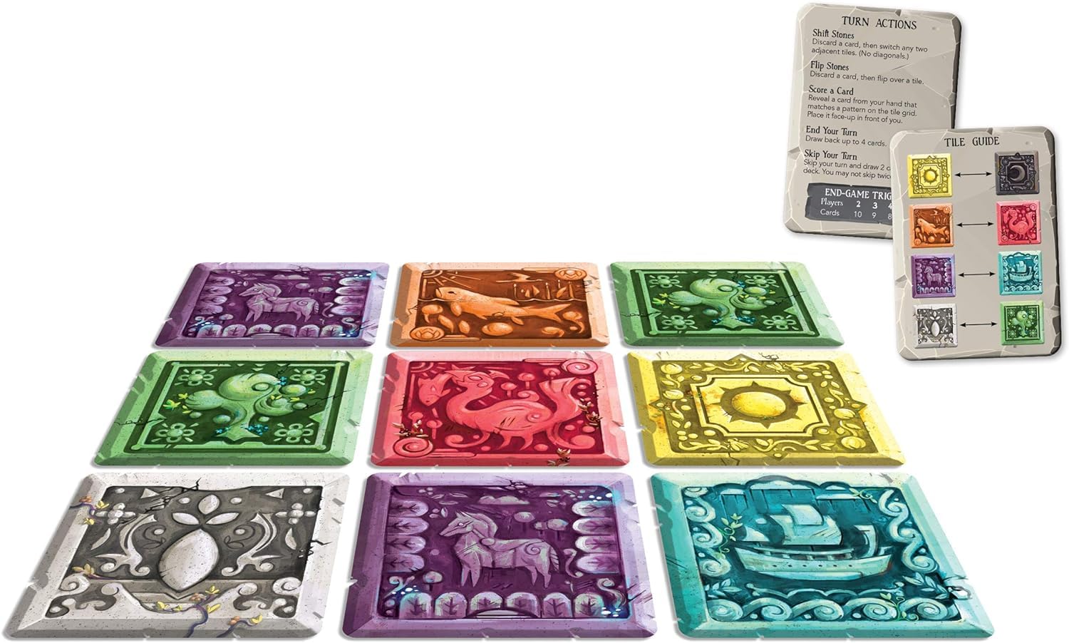 Gamewright - Shifting Stones β A Visual, Decision-Making Family Strategy Game of Tiles, Cards, and Tactics, 8 years +