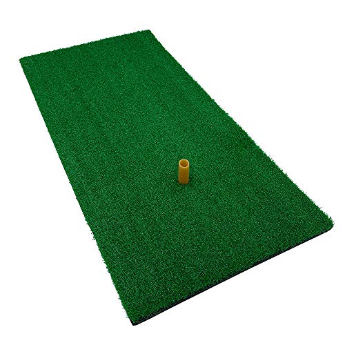 Golf Mat with Tee. Perfect for Home Practice in The Backyard or Inside with a net or Simulator. Use for Full Shots or Chipping. (Large - 12" X 24")
