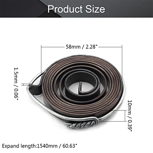MroMax Drill Press Return Spring, Quill Spring Feed Return Coil Spring Assembly 60.63"x0.39"x0.06"1PCS