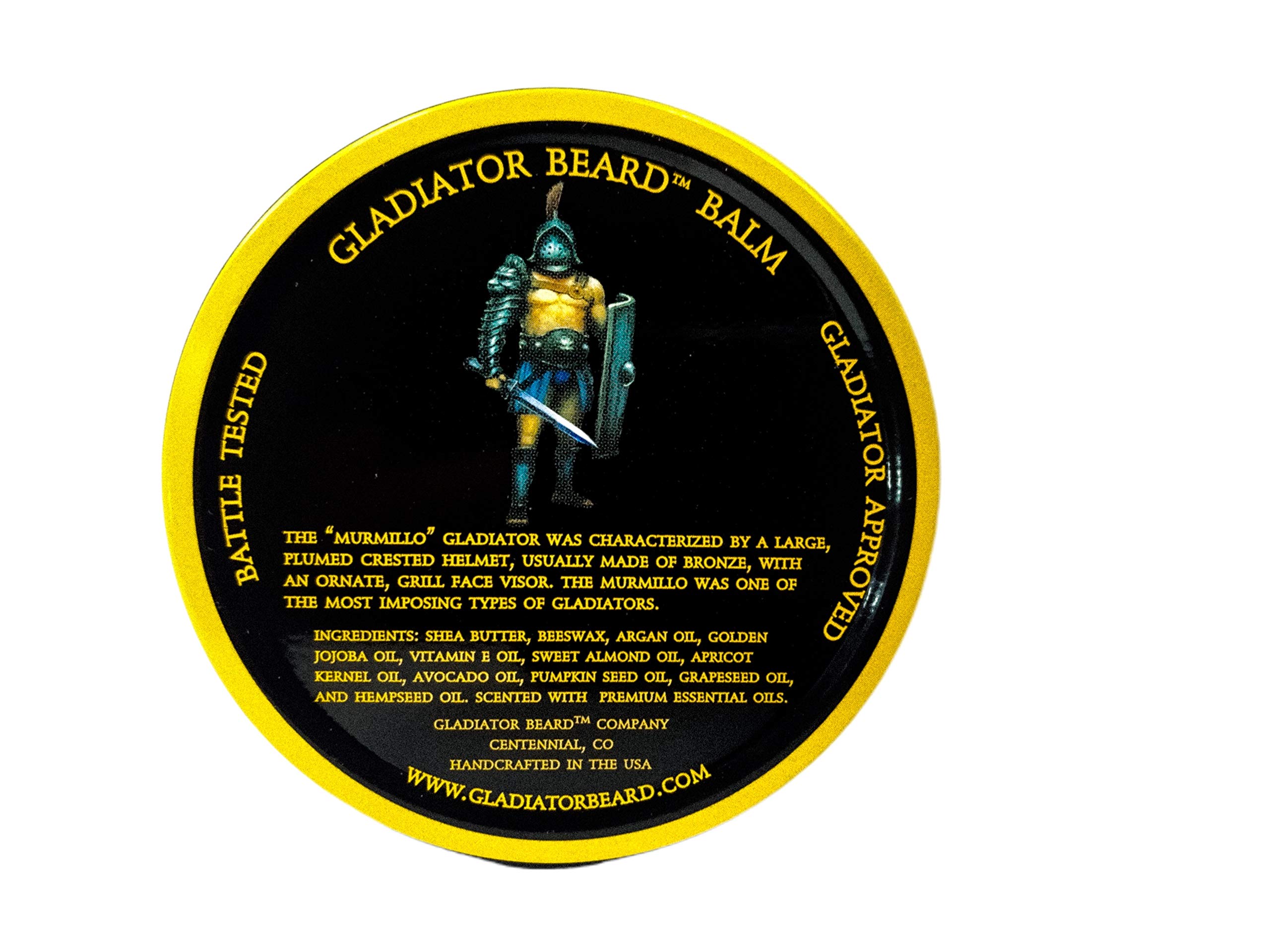 Gladiator Beard® Conditioning Balm (2.6 oz.) – Fearless Scent - Gladiator Sized 2.6 oz, 30% More Than Most Beard Balms – Ultra-Rich BeardShield® Formula Designed to Tame and Condition Your Beard