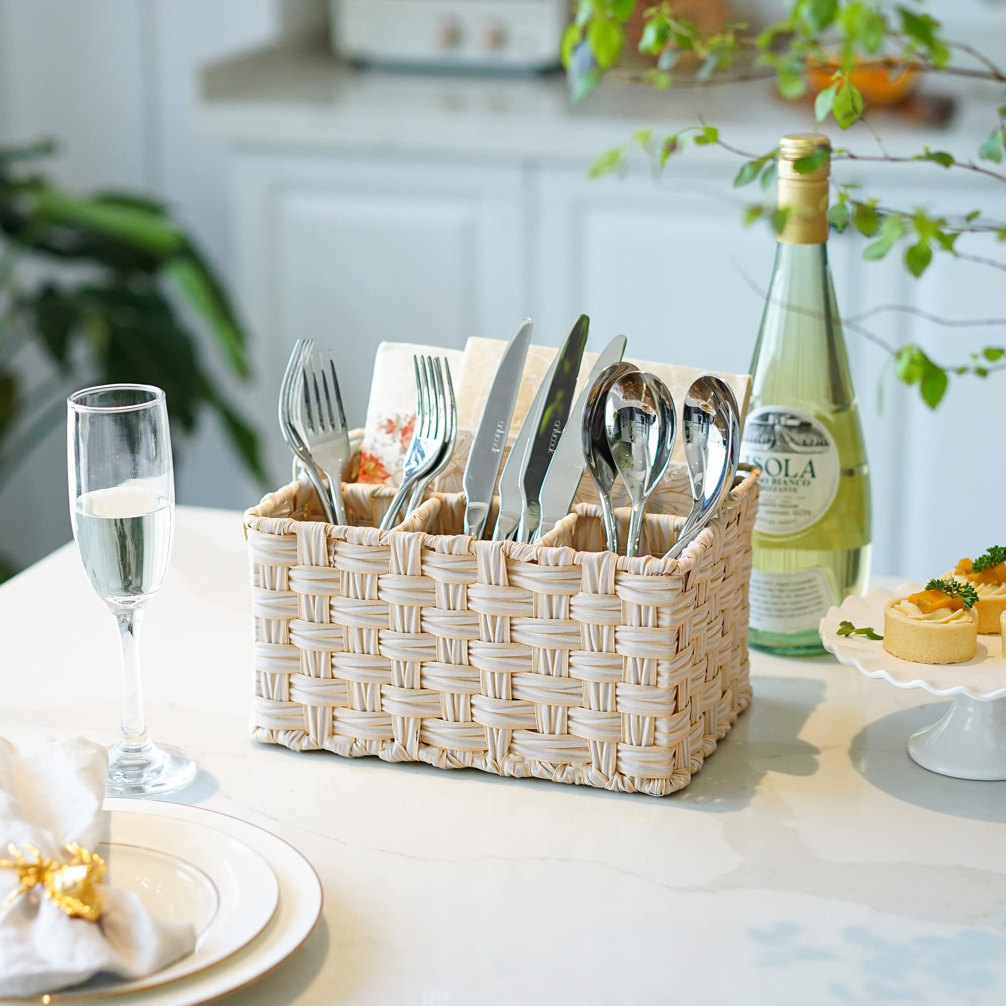 GRANNY SAYS Bundle of 1-Pack Flatware Organizer & 1-Pack Cutlery Caddy
