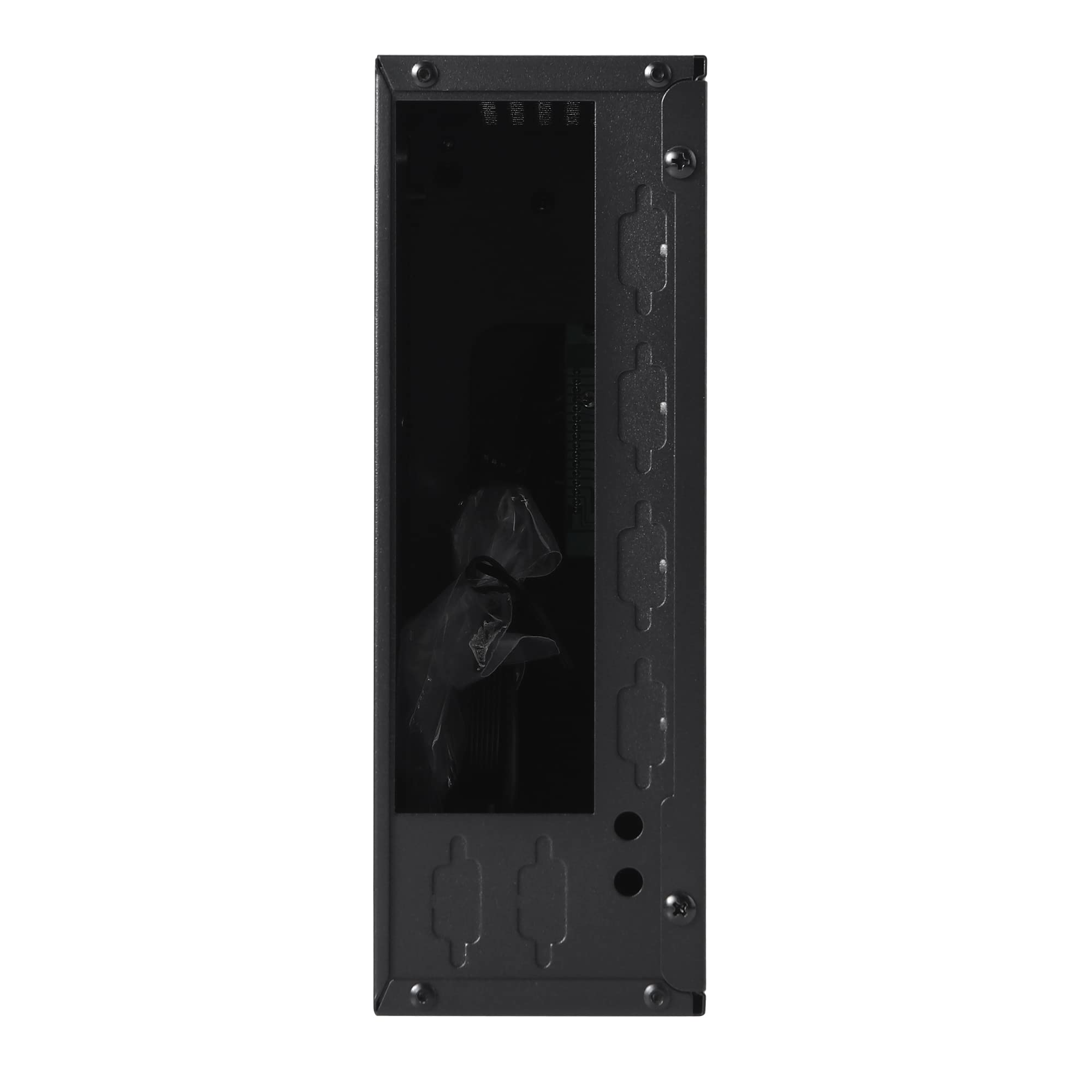 Goodisory MX01 SECC Fanless Mini ITX HTPC Chassis with 3.5" Hard Drive Bay and Vertical Stand Foot (Black)