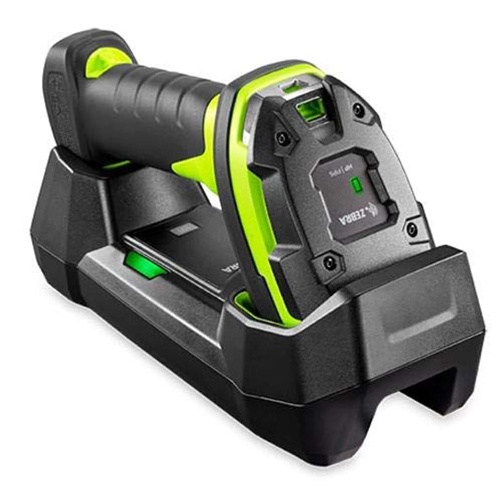 Zebra DS3678-SR Series Cordless Standard Range Kit - Shielded USB Cable, Standard Cradle, Power Supply, Line Cord, Industrial Green DS3678-SR3U4210SFW