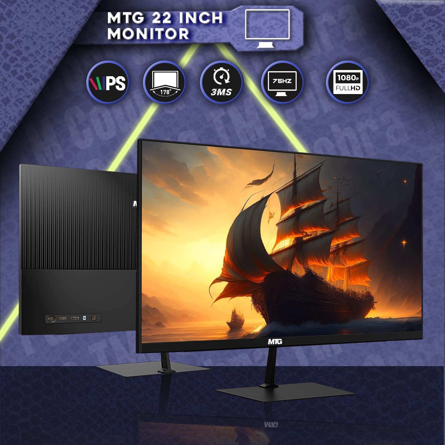 Gaming PC Computer, TechMagnet Cobra, Intel i5 8th Gen, GT 1030, 16GB RAM, 512GB SSD, 2TB HDD, 22 Inch LED Monitor, RGB Peripherals, Webcam, Win 11 Home (Renewed)