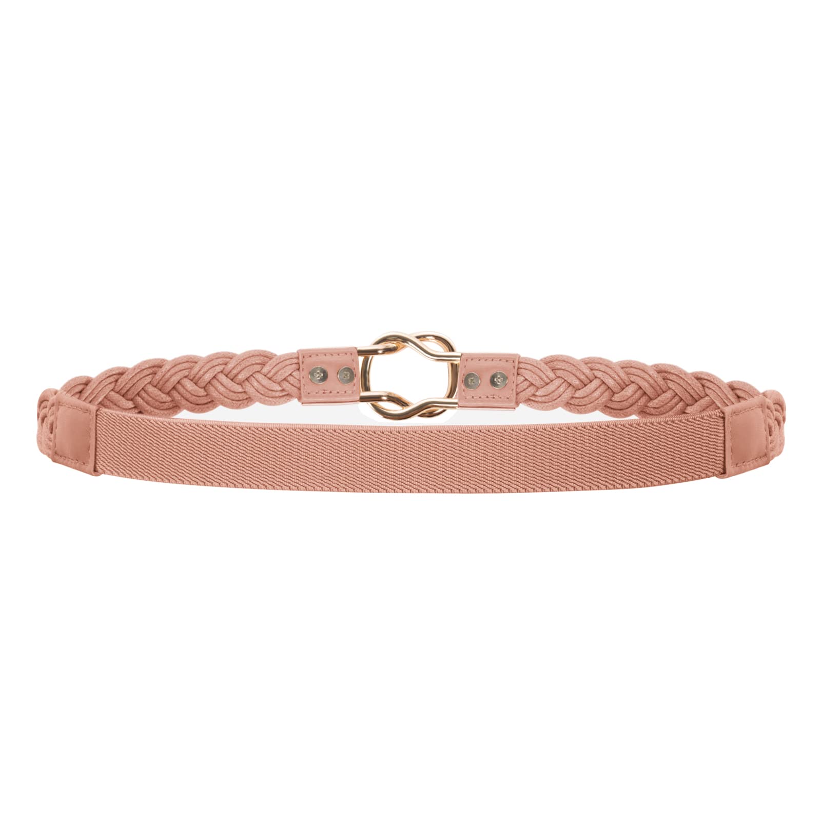 GRACE KARIN Womens Skinny Elastic Belts Vintage Stretchy Woven Belts for Dresses Pink M