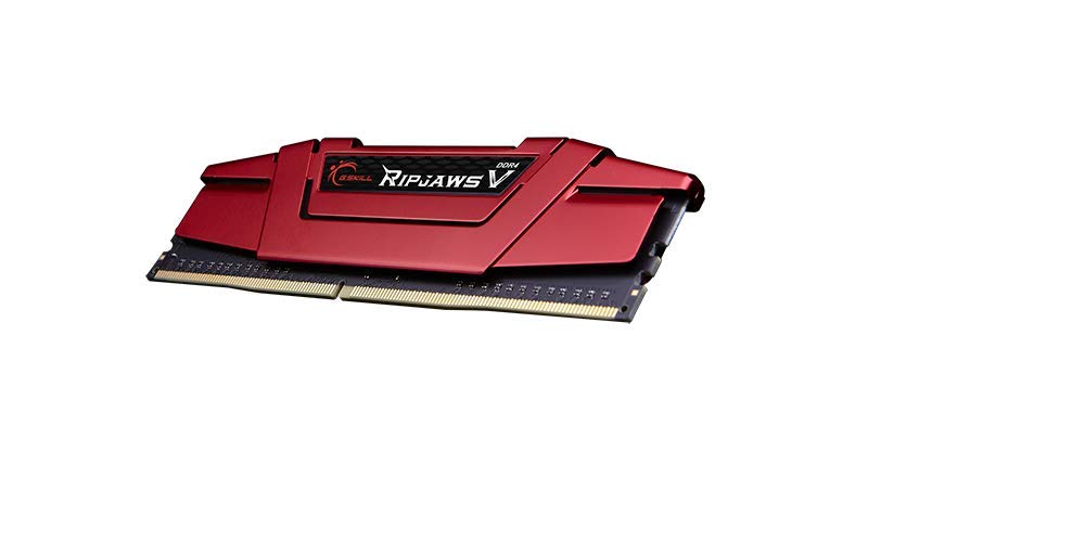 G.SKILL Ripjaws V Series DDR4 RAM 8GB (1x8GB) 2666MT/s CL19-19-19-43 1.20V Desktop Computer Memory UDIMM - Red (F4-2666C19S-8GVR)
