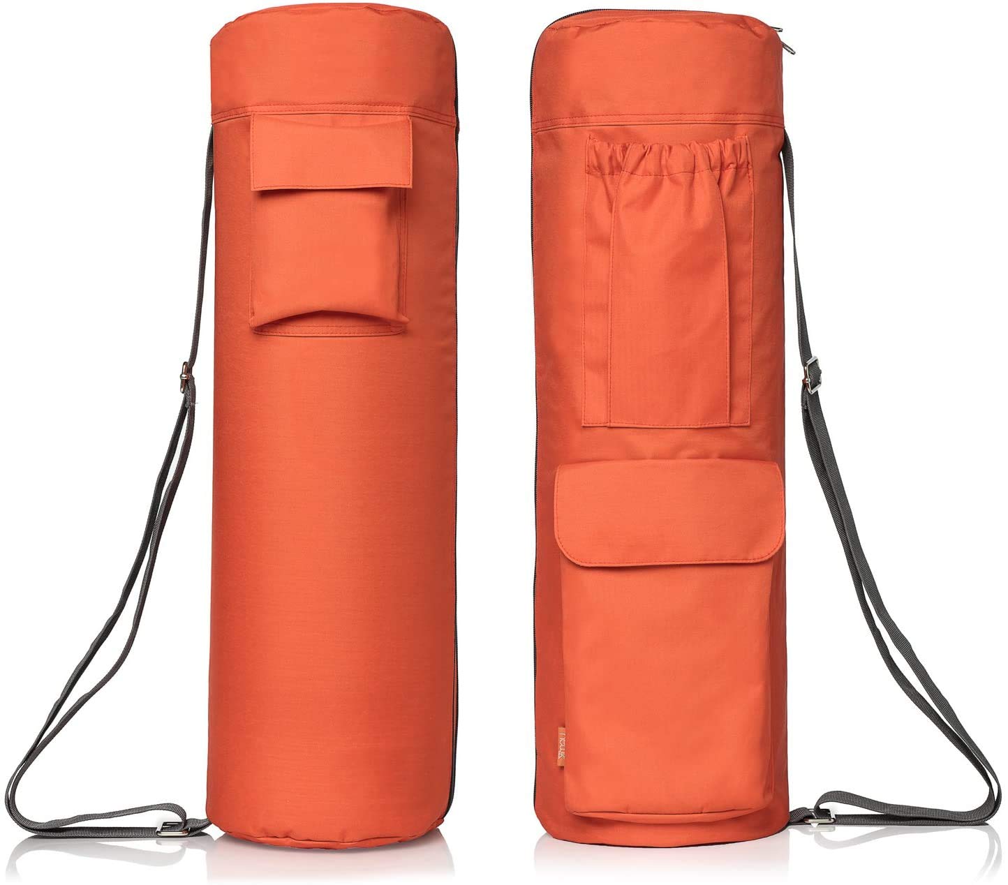 GEAR DISTRICT Full Zip Yoga Bag Carrier with Expandable Pockets and Water Bottle Holder– Fits Most Yoga Mats