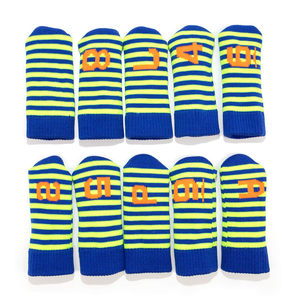 Golf Iron Covers,Golf Iron Head Covers Knitted Golf Iron Covers Set 10pcs Golf Iron Headcovers,Golf Club Head Covers for Iron Fits Titleist,Callaway,Ping,Taylormade
