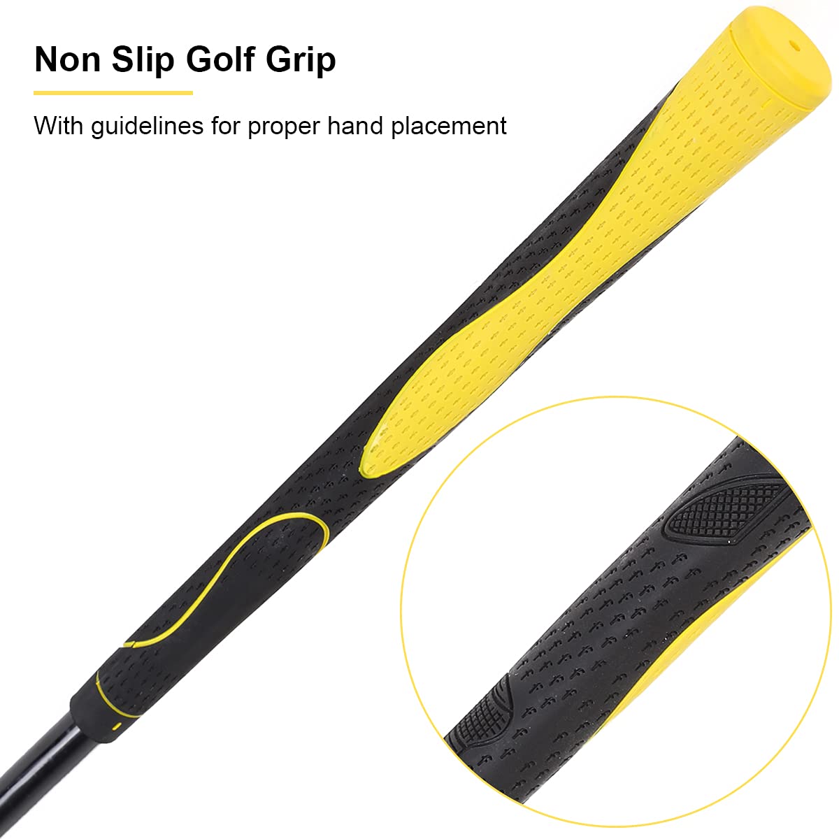 Golf Swing Trainer Warm-Up Stick Tempo Trainer Best Training Aid for Fexibility and Strength, Yellow, 40 Inches