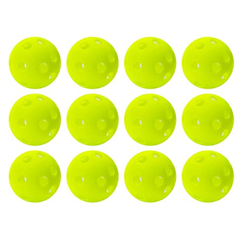 Franklin Sports Plastic Practice Golf Balls - Indoor + Outdoor Training Golf Balls - Best for Chipping + Putting Practice - Official Size Golf Balls - 12 Pack