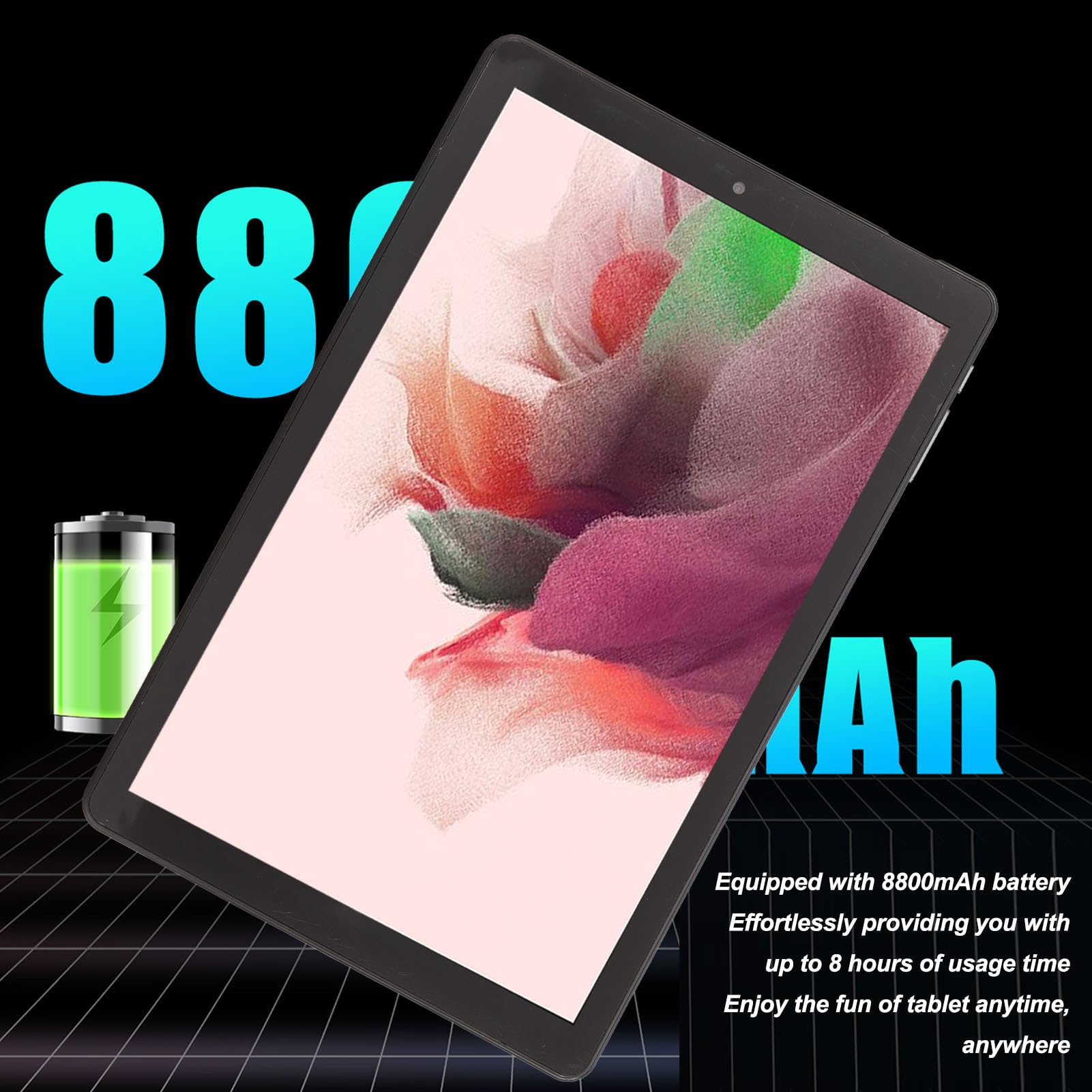 Gugxiom 10 Inch Android Tablet Android 11 Tablets Eight Core 4Gb Ram 64Gb ROM 1920X1200 Hd Touch Screen 8800Mah Battery, Dual Box Speakers (US Plug)