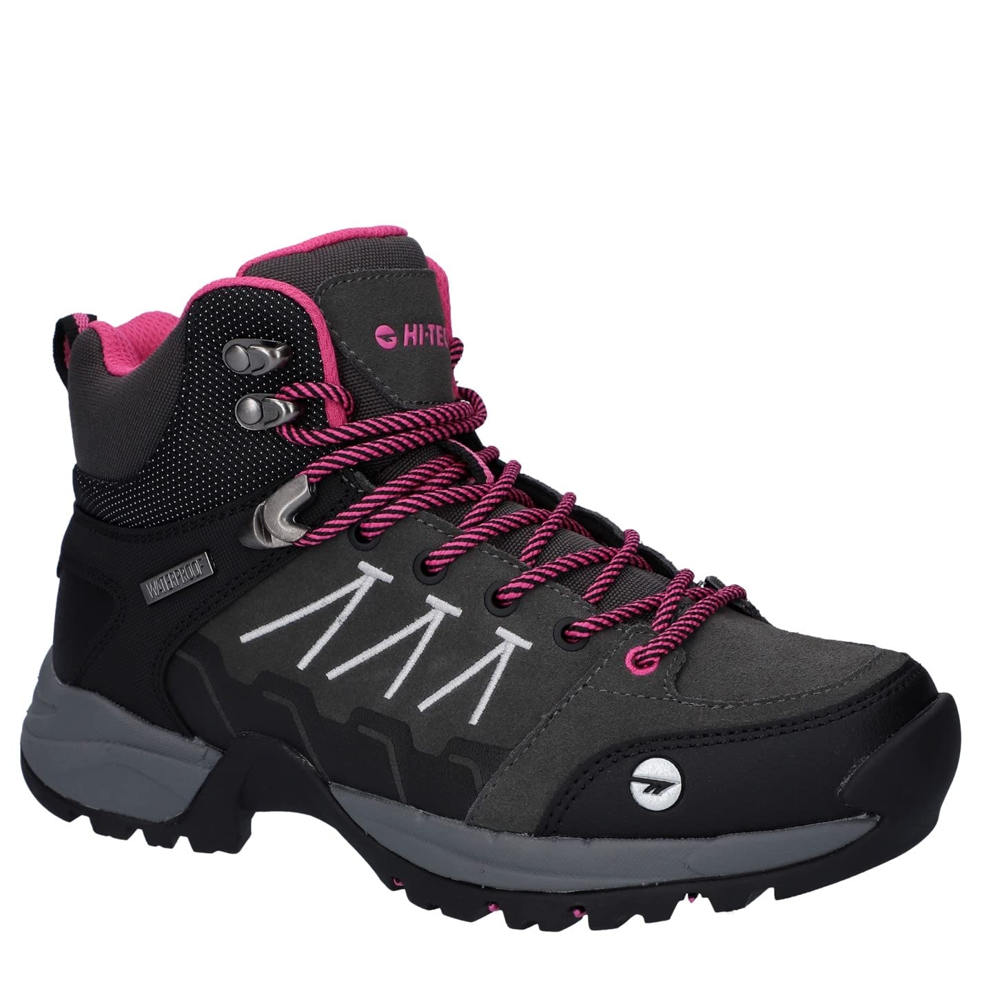 Hi-Tec Women's Modern Hiking Boot, Cool Grey Black Fuchsia, 10
