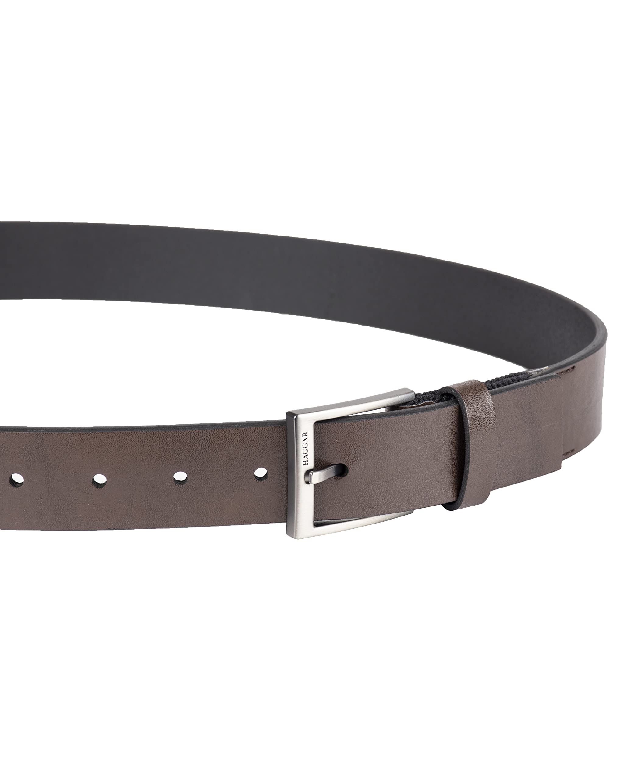 Haggar Men's Essential Belt-Dress and Casual, Brown Tab, X-Large (42-44)
