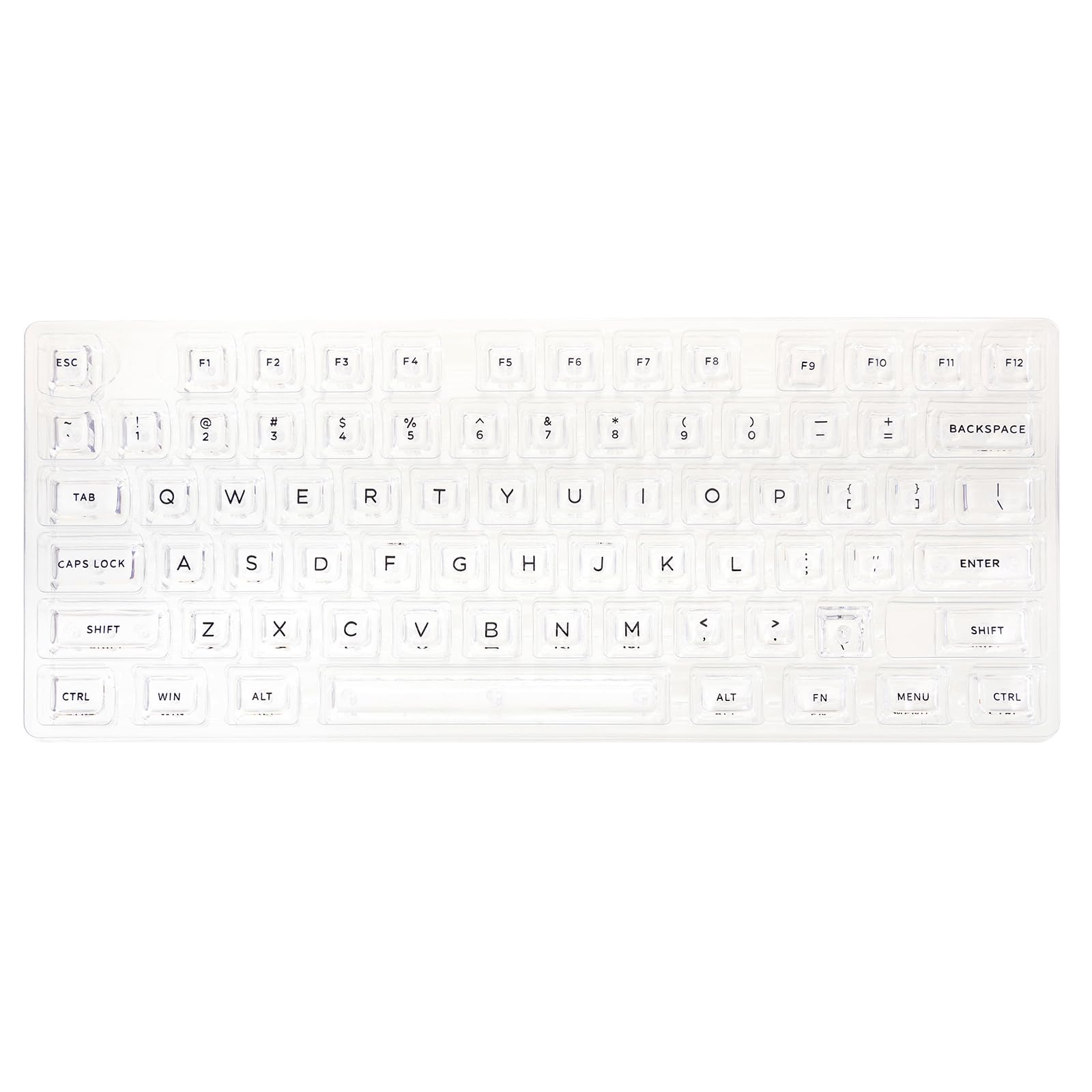 GK GAMAKAY 138 Keys Transparent PC Keycaps Set, KCA Profile Keycaps for LK67 TK68 TK75 CK68 MK61/87/98/104/108 Layout MX Gateron Kailh Switch Mechanical Gaming Keyboard (Clear Style)