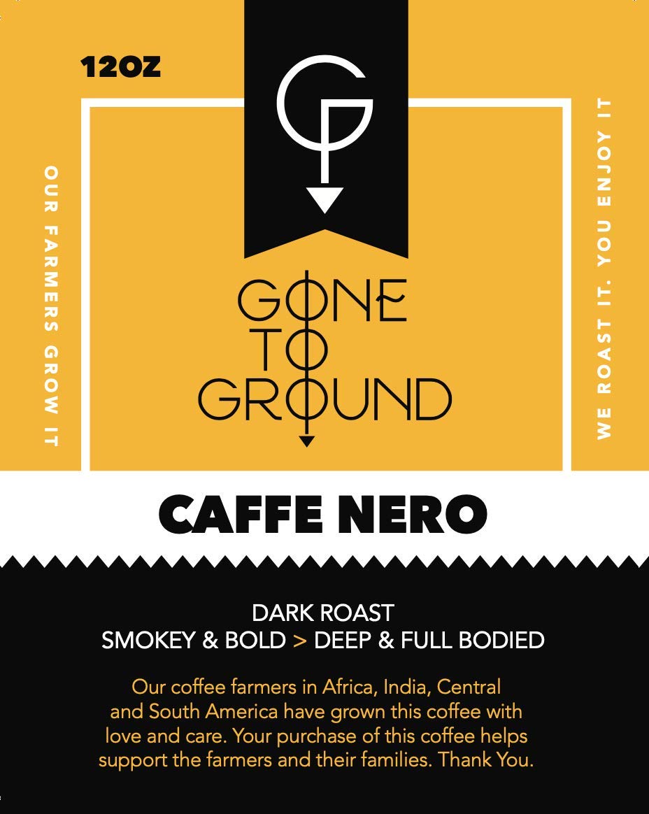 Gone To Ground - Premium Medium & Dark Roast 12 Ounce Ground Coffee Bundle (2 Pack) - Medium Roast Notes: Cocoa, Chocolate, Rich & Complex | Dark Roast Notes: Bold, Full Bodied with Hints of Tobacco