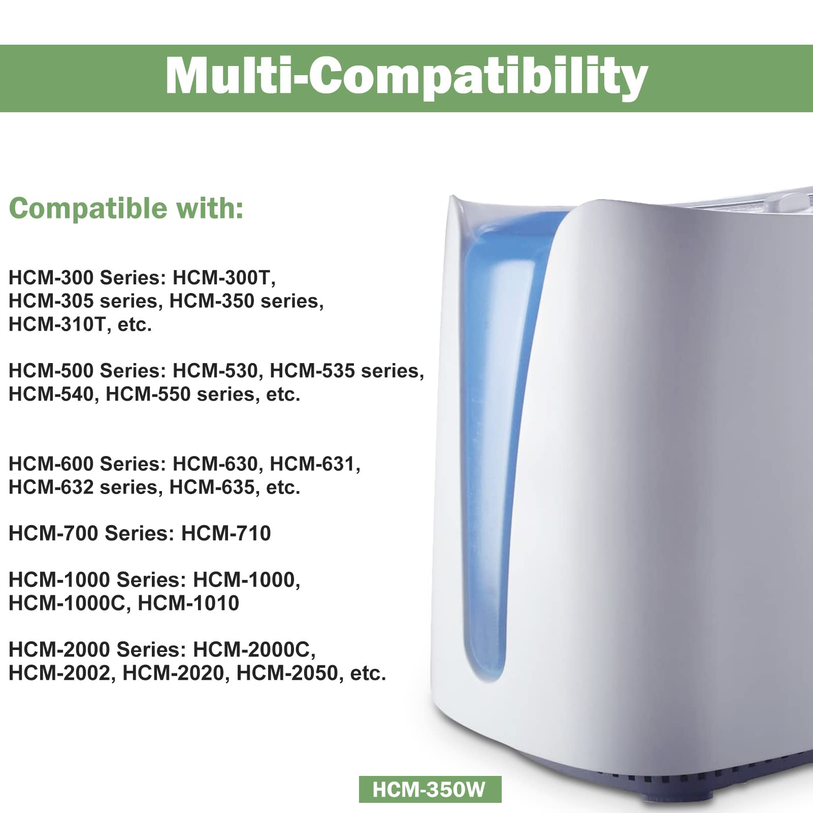 Future Way HCM-350 Compatible with HCM-350 Series, HCM710, HEV312W, Part# HAC-504, 3-Pack