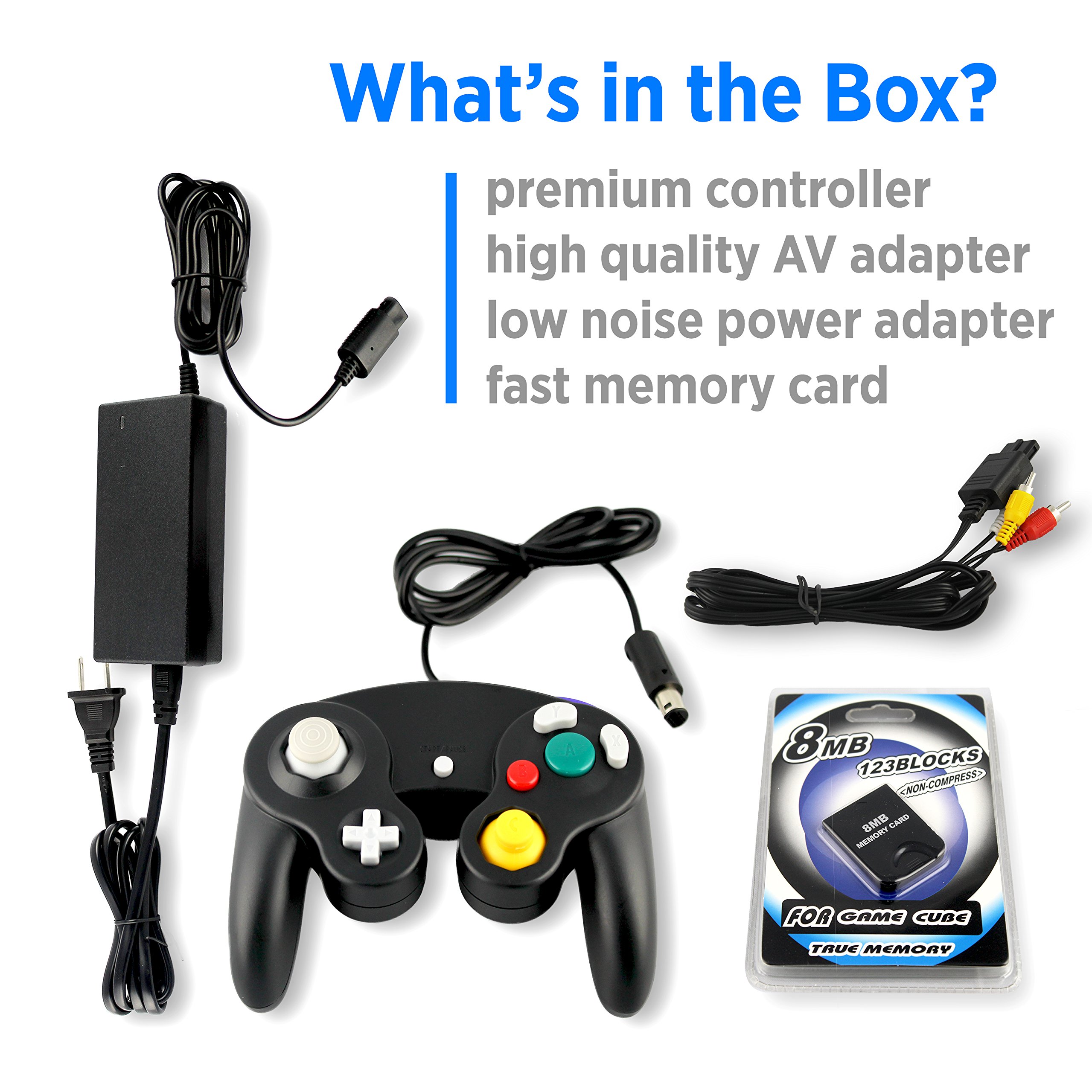 Gamecube Parts Bundle With Controller, Power Adapter, Memory Card and AV Cable by Other Future