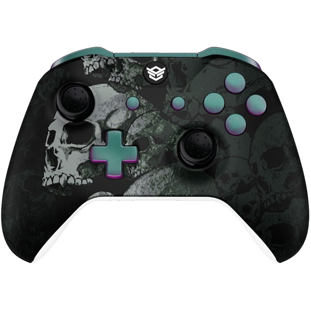 HEXGAMING ULTRA ONE Wireless Controller for Xbox Series X & S, for Xbox One, for Windows 7/8/10 - 4 Remappable Back Buttons - Hair Triggers - Interchangeable Thumbsticks - 6 Profiles - Lonely Skull