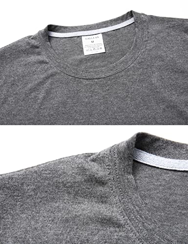 GALLEAN Mens Shirts,Men's Thermal Underwear Shirt, Long Sleeve Tshirts for Warmth,Long Sleeve Undershirts Men Grey