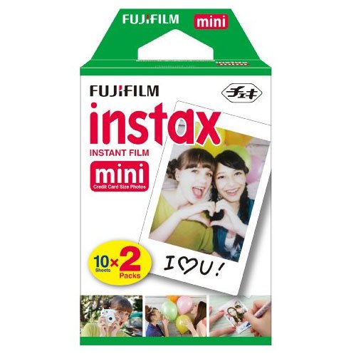 Fujifilm INSTAX Mini 90 Neo Classic Instant Camera (Brown) + Fujifilm Instax Mini Instant Film (20 Exposures) + Compact Camera Case + Sticker Frames Sports Package + Photo4Less Cleaning Cloth