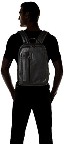 PIQUADRO Unisex Adult Backpack, Black, 11x40x31 cm (W x H x L)