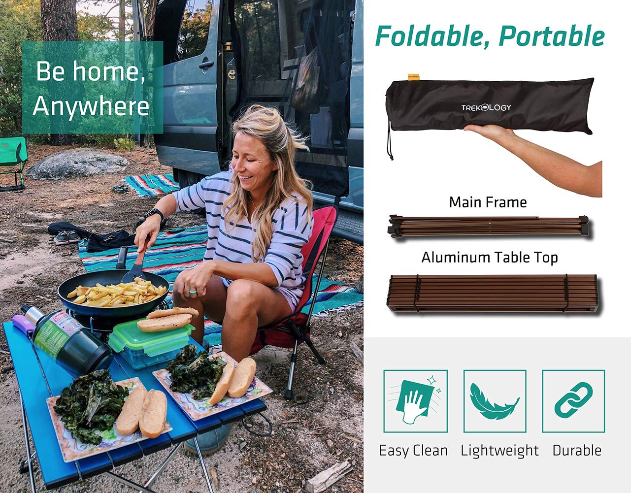 Folding Camping Table That Fold Up Lightweight, Small Camp Table, Foldable Beach Table for Sand Foldable Table Camping, Side Table, Portable Mini Camping Table Folding, Backpacking Table Ultralight