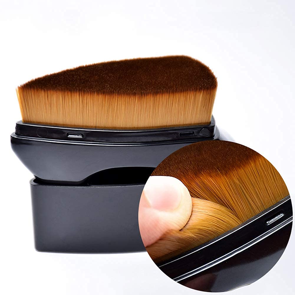 Foundation Brush, Iron Shape Kabuki Foundation Brush for Liquid Foundation with Portable Case, Makeup Brushes for Flawless Base Makeup Finish