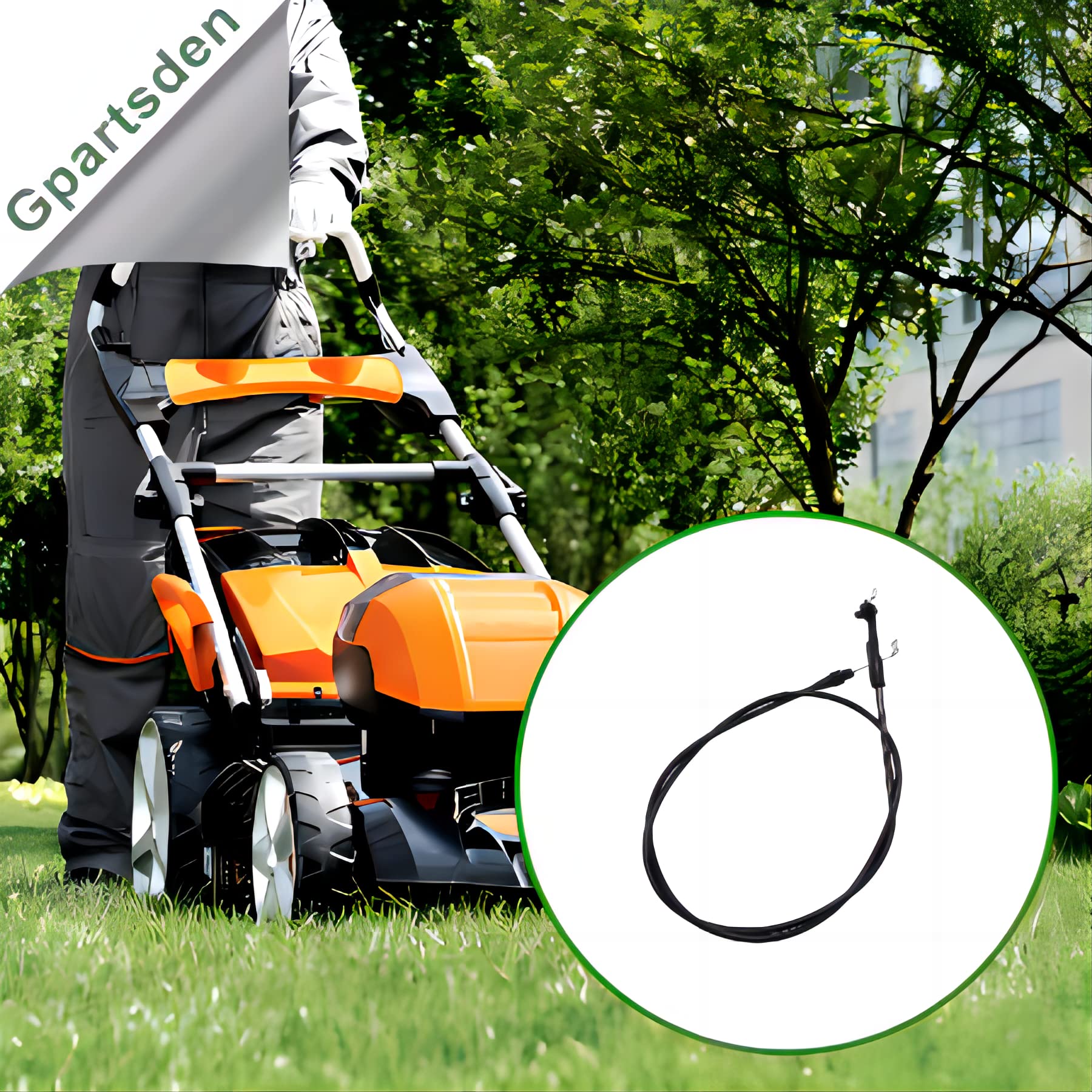 Gpartsden 104-8676 Brake Cable 14759 fits Toro 22" Recycler Lawn Mower 20013 20017 2002-09 Cable Length 58"