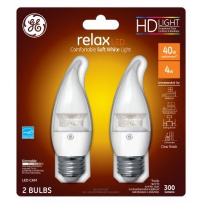 GE Lighting 224163 4 W CAM Light Bulb44; Soft White - Pack of 2