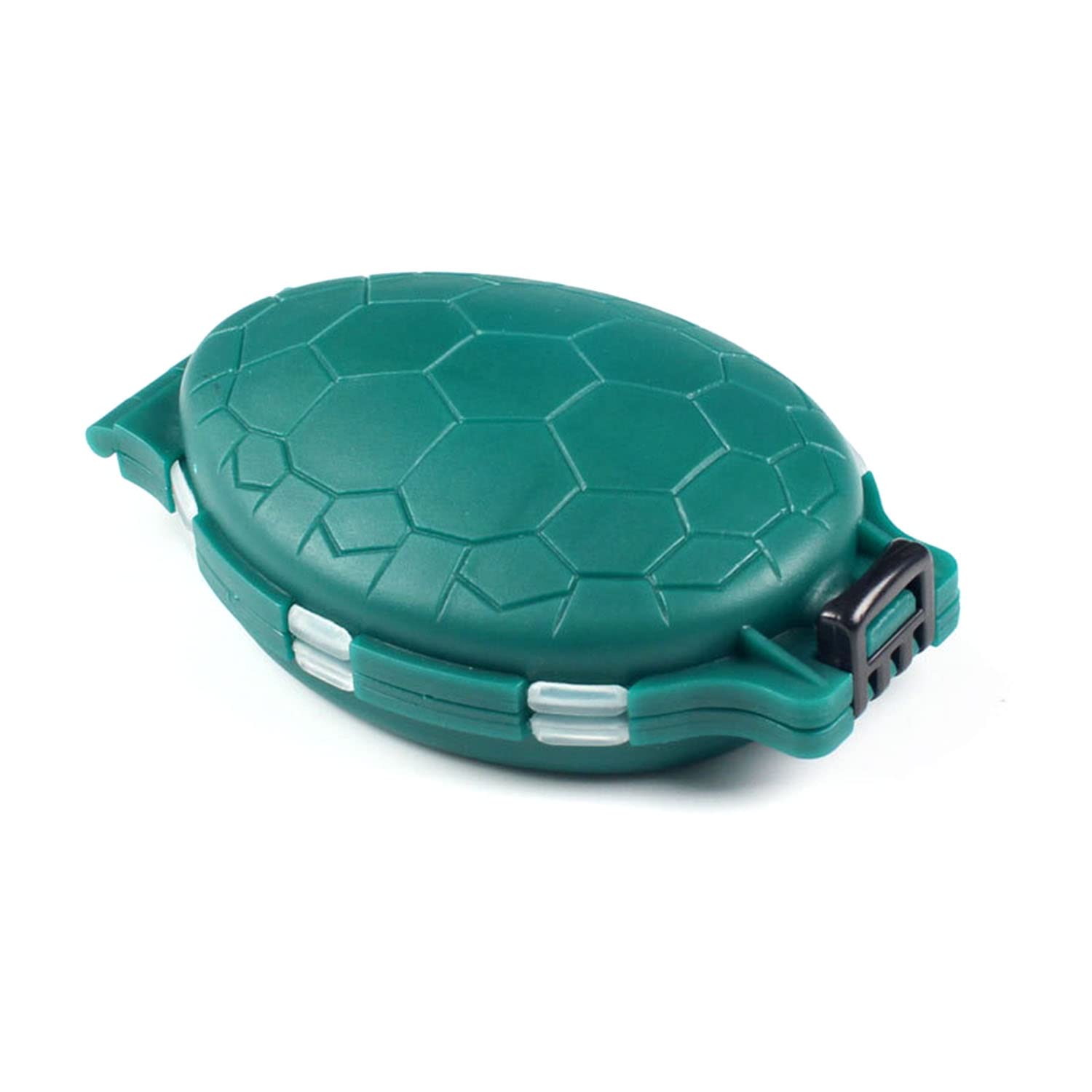 heyous 2pcs Turtle Shaped Fishing Storage Box 12 Compartments Fishing Tackle Accessory Storage Box Green
