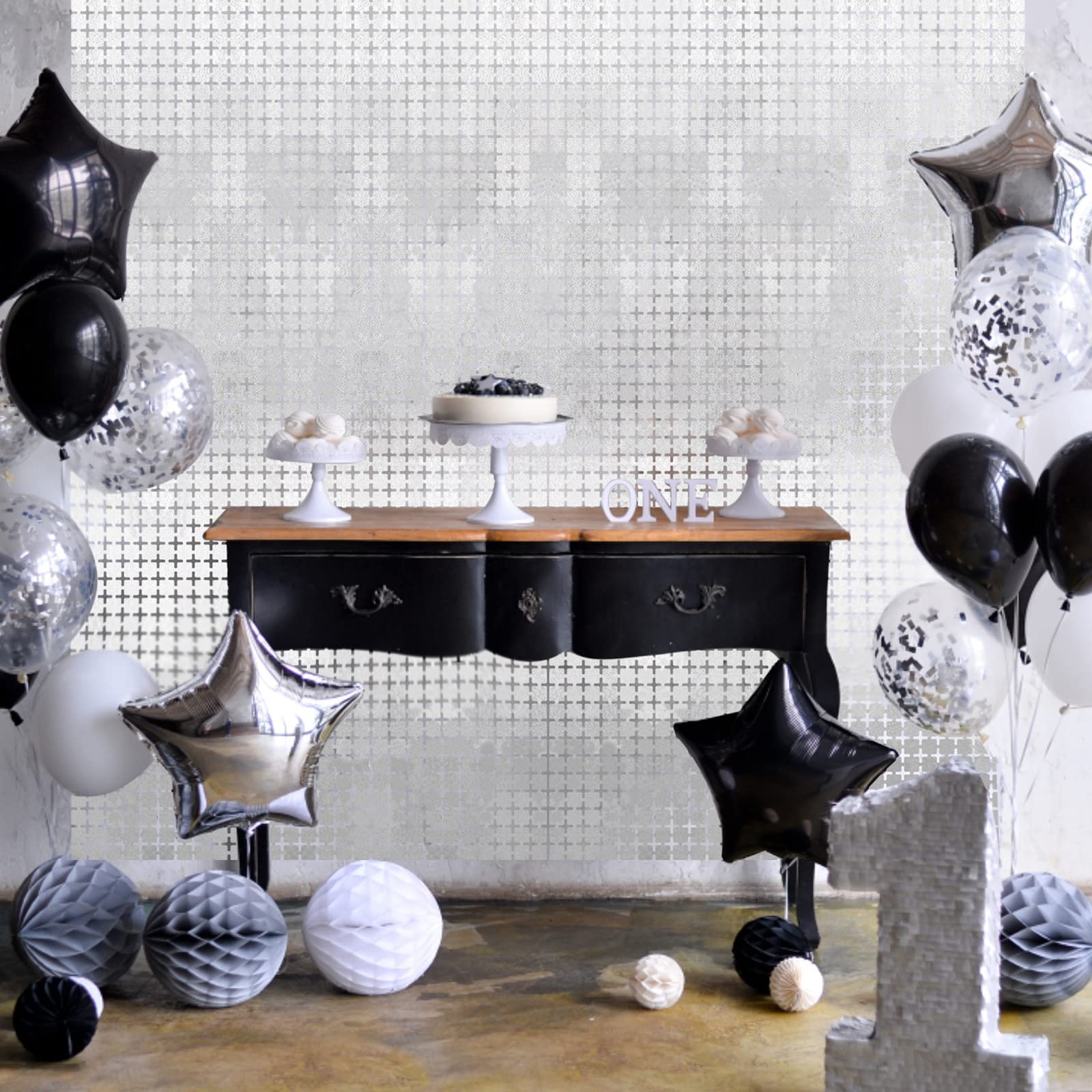 GAGAKU Square Silver Fringe Curtains,2 Pack 3.3x6.6 Feet Foil Backdrop Silver Party Decorations, Silver Tinsel Party Streamers for Silver Birthday Backdrop,Princess Party,Graduation 2023