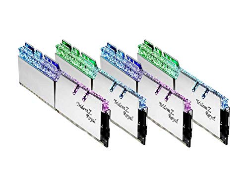 G.SKILL Trident Z Royal Series (Intel XMP) DDR4 RAM 128GB (4x32GB) 3200MT/s CL16-18-18-38 1.35V Desktop Computer Memory UDIMM - Silver (F4-3200C16Q-128GTRS)