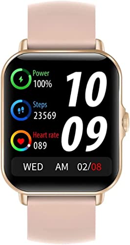Ryscom Smart Watch for Woman Digital Social Networks Notifications Sports Luxury Casual Sports Call Bluetooth Calls Bluetooth goldesn Pink Notifications