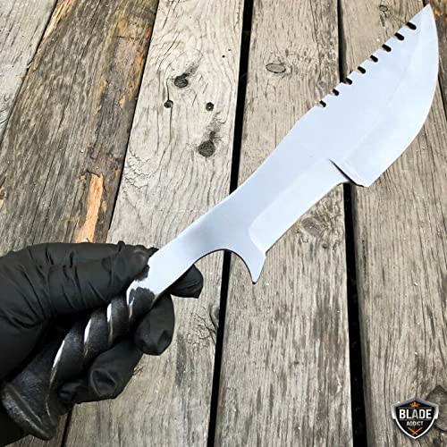 Hand Forged Railroad Spike Carbon Steel Hunting Tanto Tracker Knife Fixed Blade