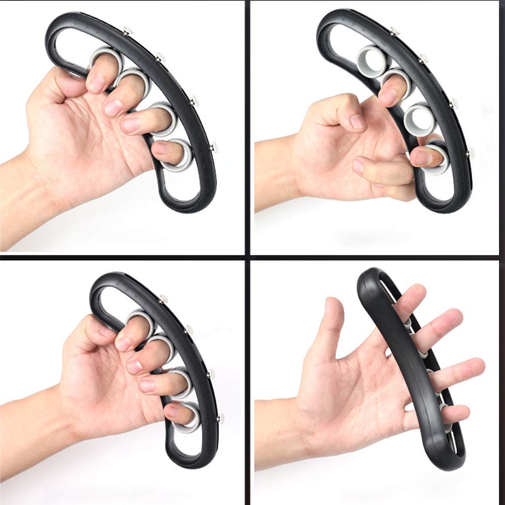 FOVERN1 Guitar Finger Expansion, Finger Sleeve Finger Force Span Practing Trainer TooL Training Bands for Guitar Bass Piano Finger Speed System Musical Instrument Accessories