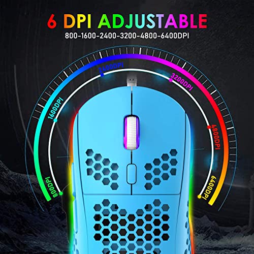Gaming Keyboard and Mouse Combo,88 Keys Compact Rainbow Backlit Mechanical Feel Keyboard,ps4 Converter Adapter,RGB Backlit 6400 DPI Lightweight Gaming Mouse with Honeycomb Shell for Windows PC Gamers