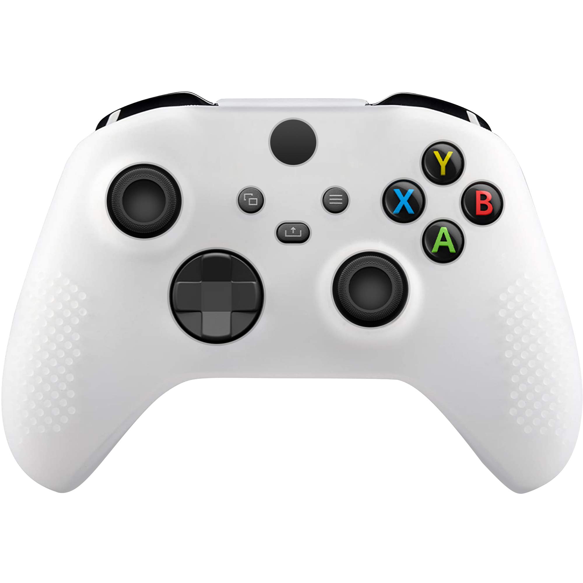 Game Rig Xbox Series X&S Controller Cover Silicon Skin - Anti-Slip 100% Compatible Case - 360 Degree Gamepad Protector White