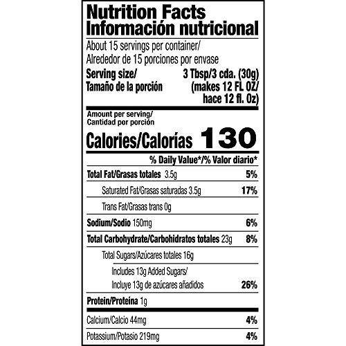 Folgers Cappuccino Mocha Chocolate Instant Coffee Beverage Mix, 16 Ounces (Pack of 6)