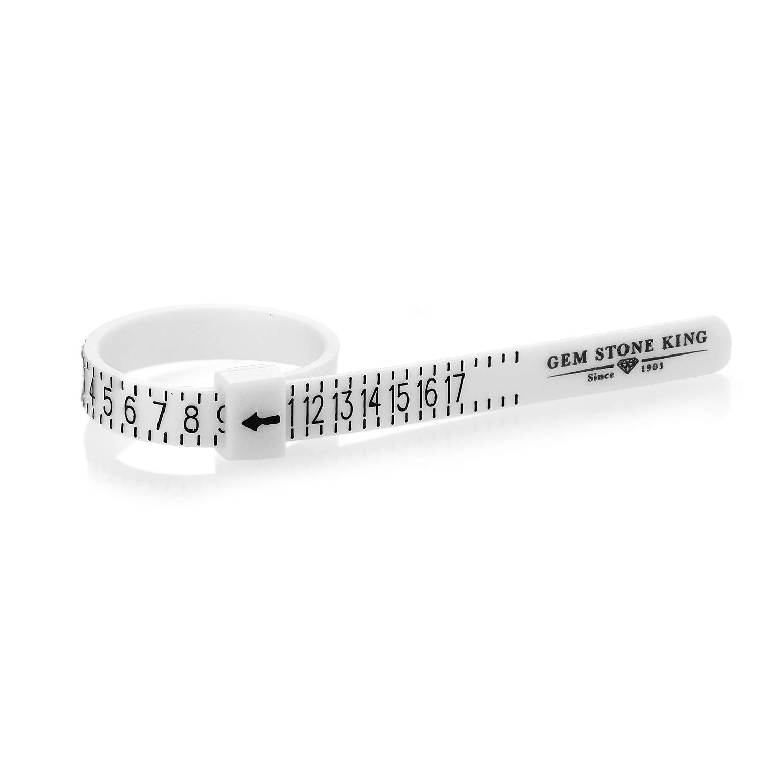 Gem Stone King Ring Finger Size Measuring Tool Gauge at Home Find Check Ring Size for 1-17 US