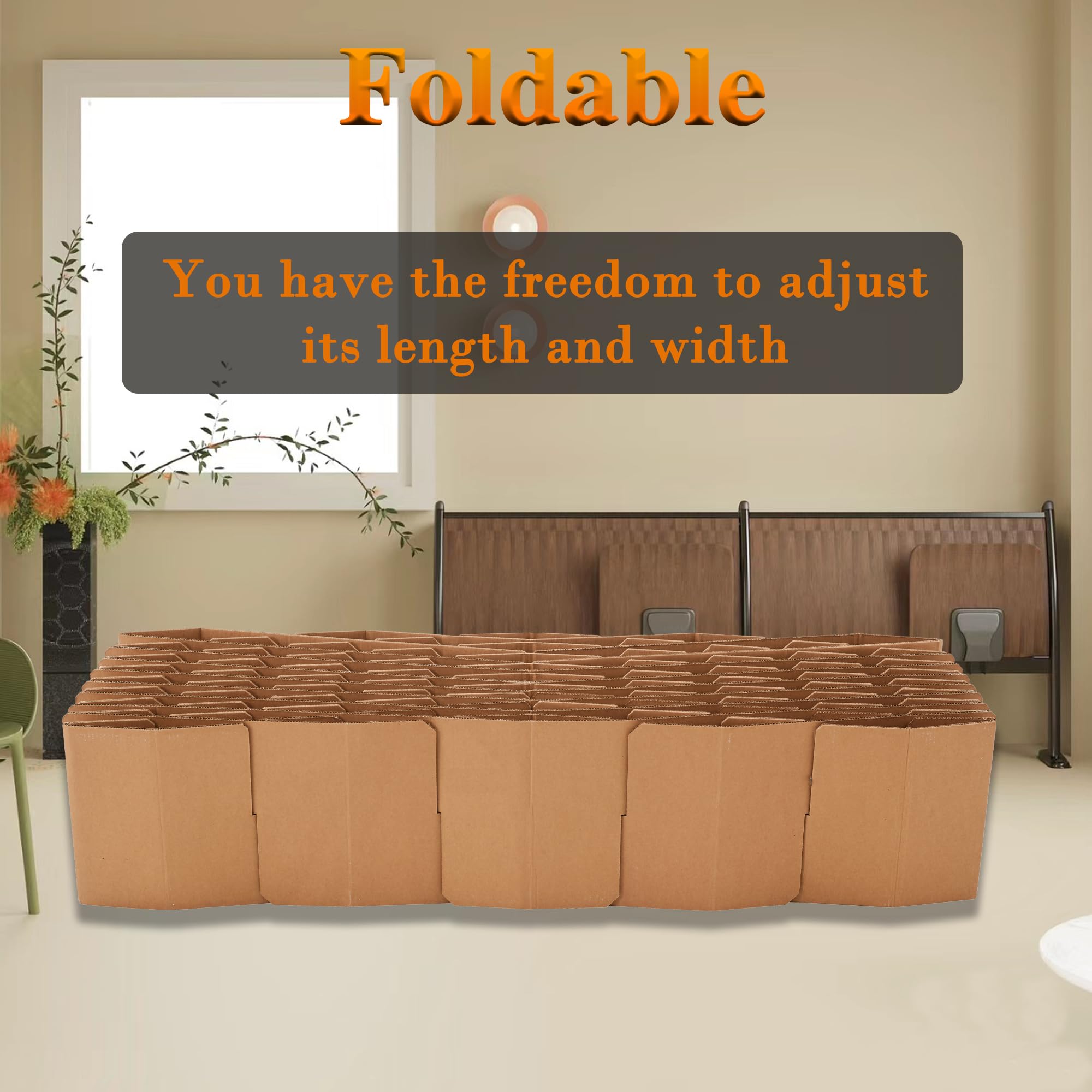 GELATSOON 13-Inch Foldable Corrugated Paper Bed Frame/High Strength Support/Easy Assembly/Recyclable/Adjustable Size/Twin XL