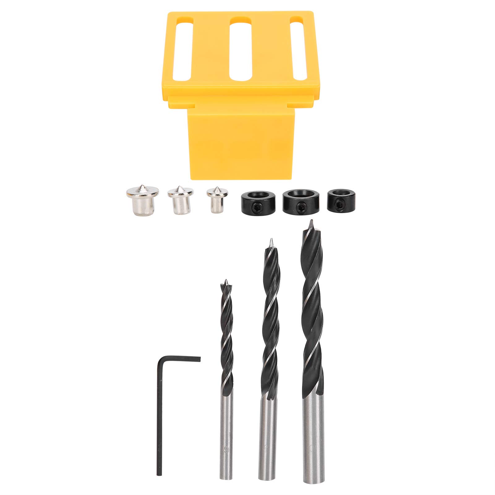 Fydun 11pcsset Wood Doweling Jig Drill Guide Pu Positioner Tool Kit for Woodworking Carpentry