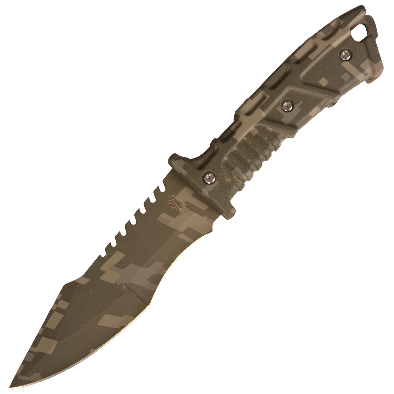 HHJMFD Tactical Fixed Blade Knife Survival Hunting Tool Non-slip Stylish Handle with Practical Sheath 9-inch Camouflage for Camping Hunting Adventure Outdoor