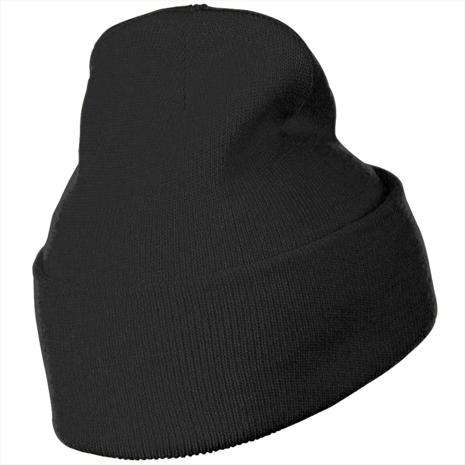 HCHANA Unisex S-t-i-h-l Baggy Fashion Hat Stretchy Knit Cap Lightweight Half Balaclava Teens Gift Black One Size