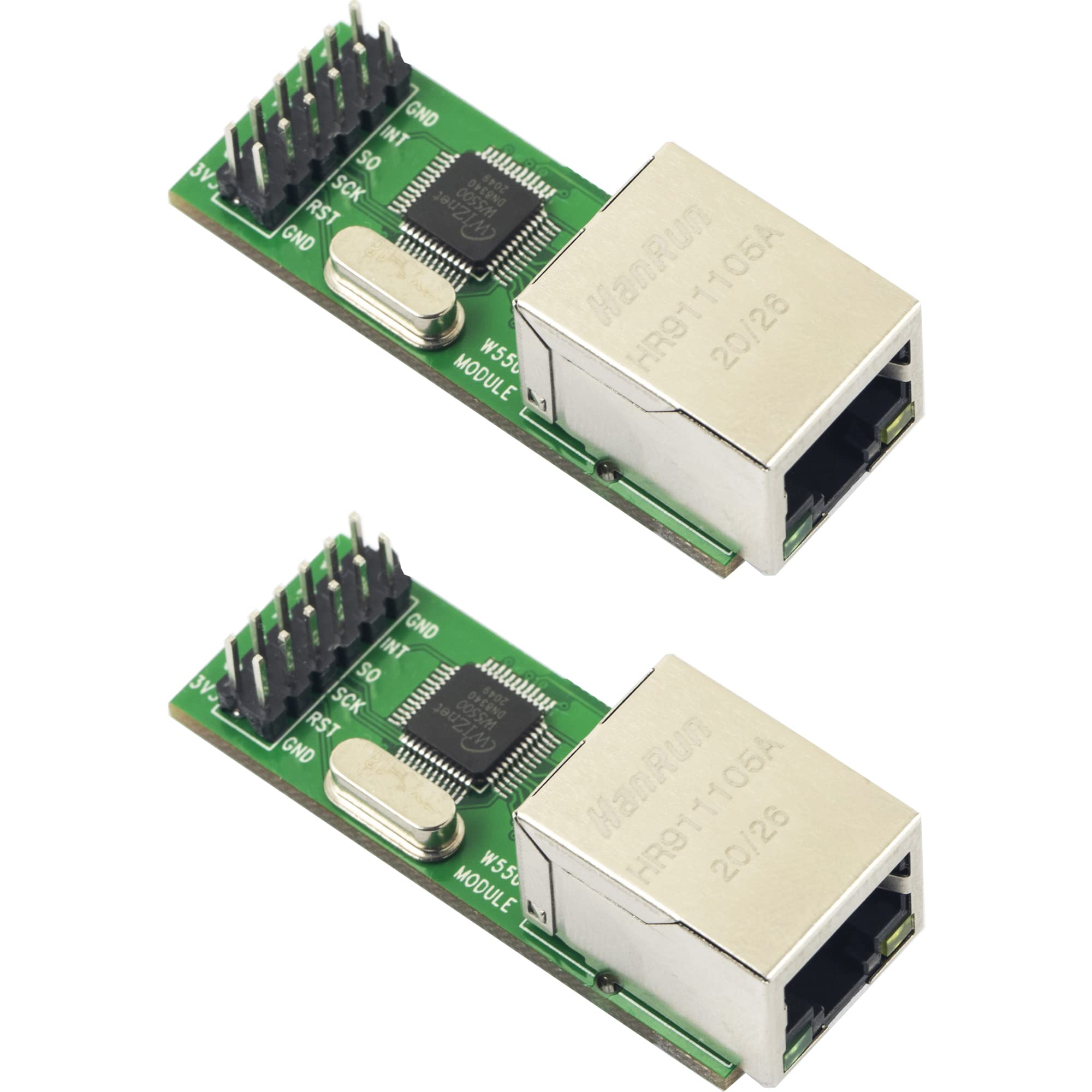 naughtystarts W5500 Ethernet Network Module 3.3V 5V Full Hardware TCP/IP Protocol 51 / STM32 Microcontroller Program SPI Interface for Arduino (1pcs)