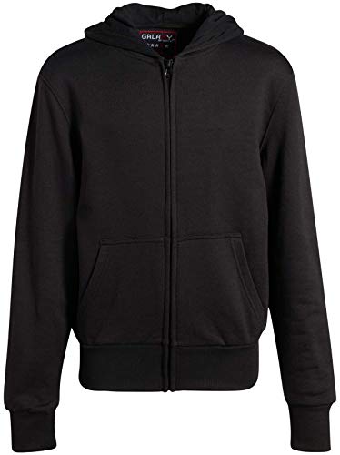 Galaxy by Harvic Boys’ Jogger Set – 2 Piece French Terry Sweatshirt and Sweatpants (S-XL), Size X-Large, Black