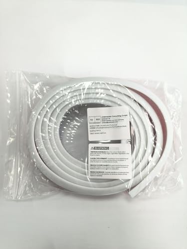 Water Barrier for Sink,Shower Threshold Water Dam Barrier,Waterproof Barrier Bathroom,Collapsible Silicone Strip Trim Splash Guard (White-2M)