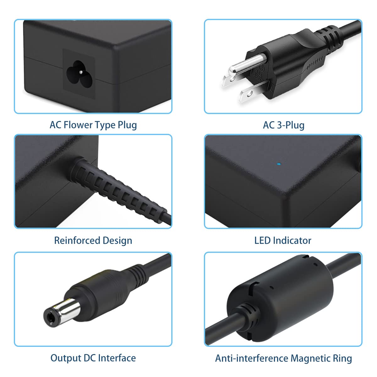 for Harman Kardon Charger Onyx Studio 7 6 5 4 3 2 1 Wireless Bluetooth Portable Speaker System AC Power Adapter Charger Replacement 19V 3.42A Power Cord Power Supply