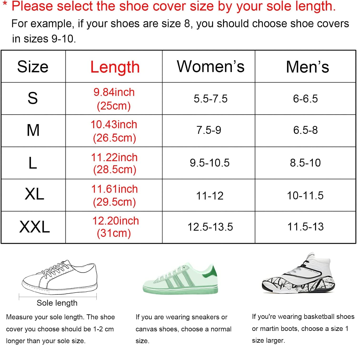 HEKEDES Waterproof Shoe Covers, Reusable & Foldable Rain Boot Shoe Cover